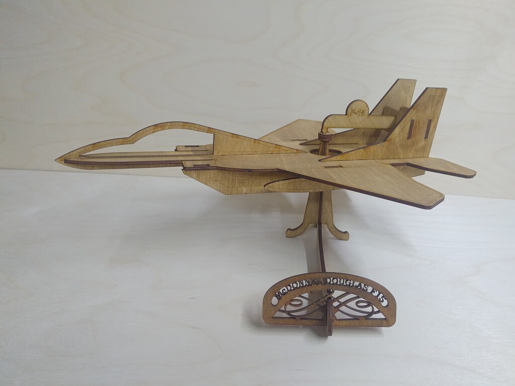 F 15 balanced - spinner - plane - cut file attached - Finished ...