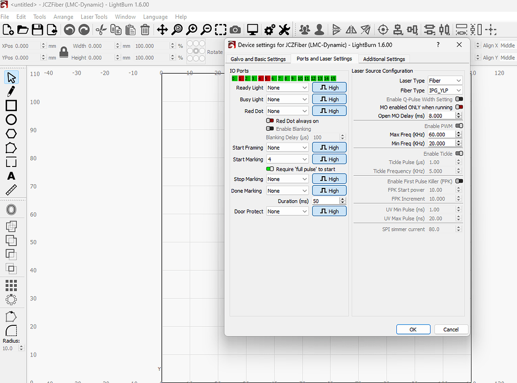 EZCAD2 - MAX Fiber Laser? how to set it up properly in Lightburn ...