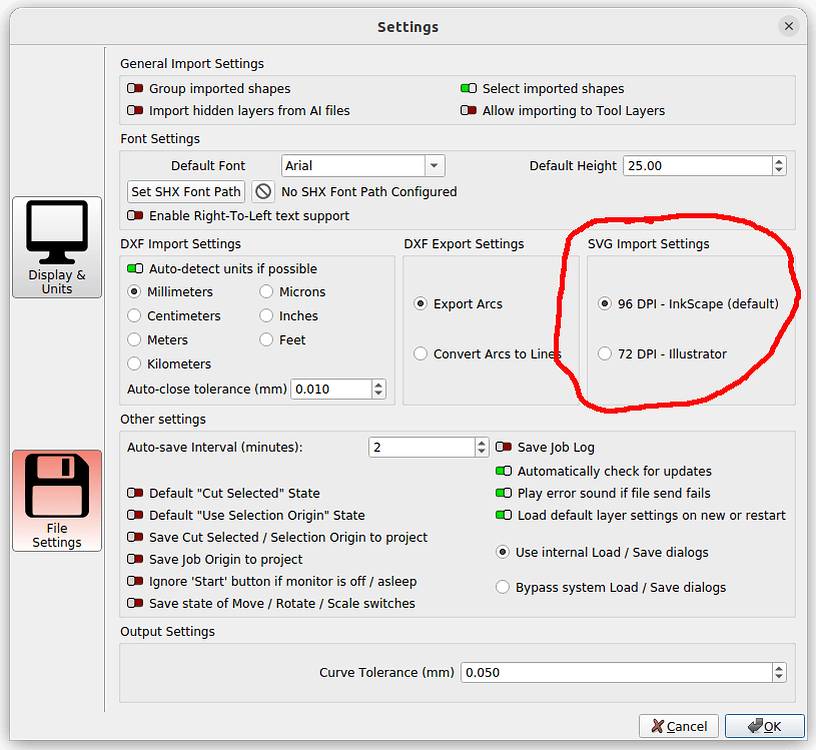 Imported SVG files into Lightburn result in files smalled than should be and won't fit as ...
