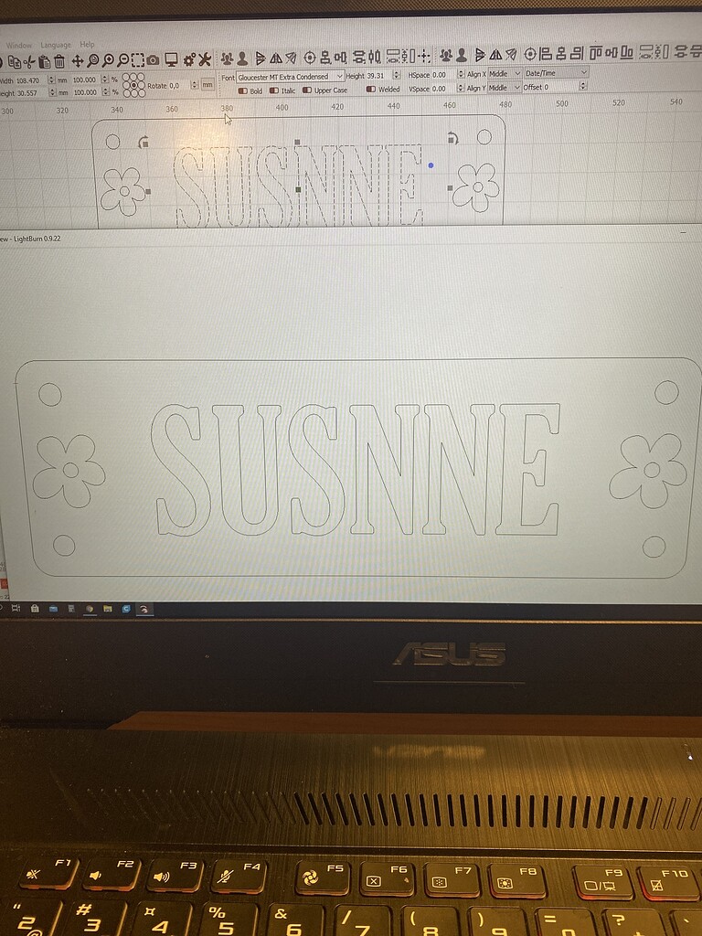 Letters Disappear When Preview LightBurn Software ions 