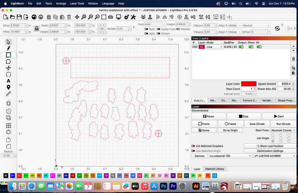 Print and Cut giving offset Issue - LightBurn Software Questions ...