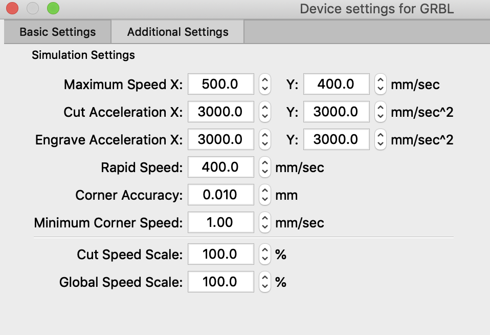 Simulation Settings LightBurn Software ions LightBurn Software 