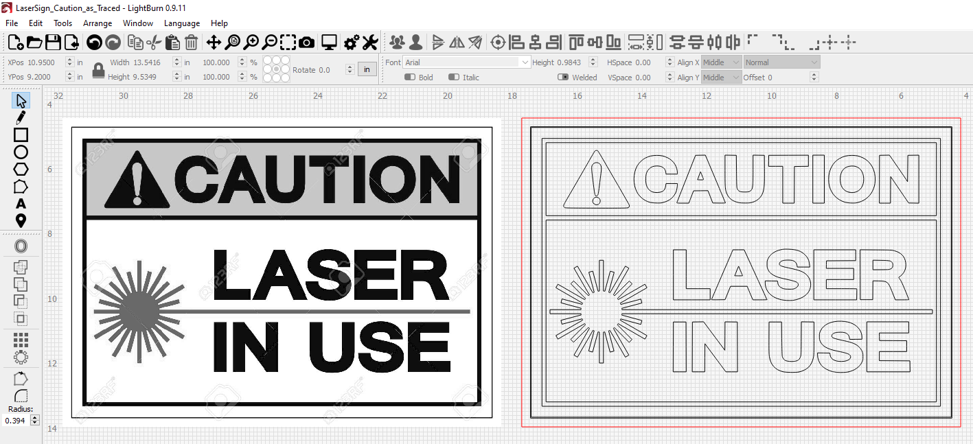 Make Lines Burn As A Single Line 4 By Stroonzo LightBurn Software 