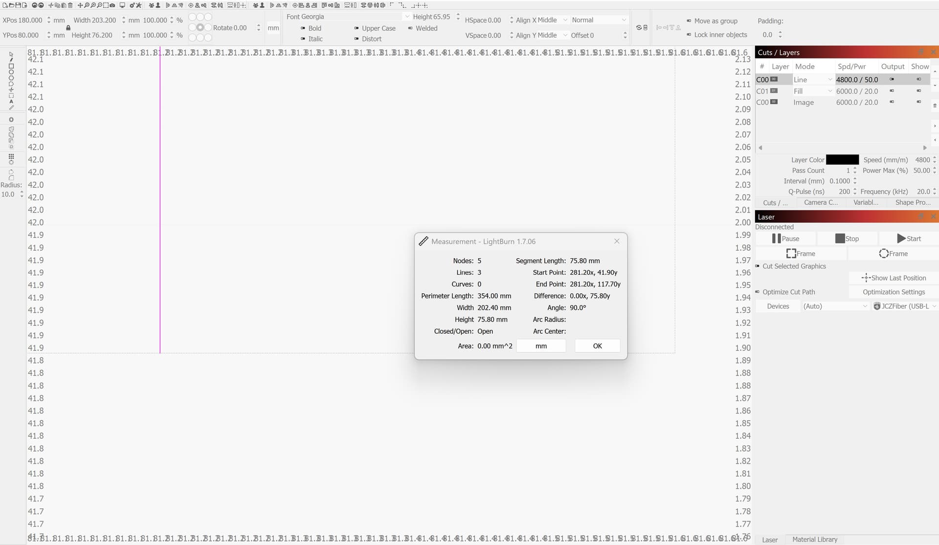 Unable to close path in order to fill - LightBurn Software Questions - LightBurn Software Forum