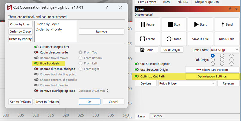 Irregular circle, homing problem, power settings, backlash - Tips and Tricks - LightBurn ...