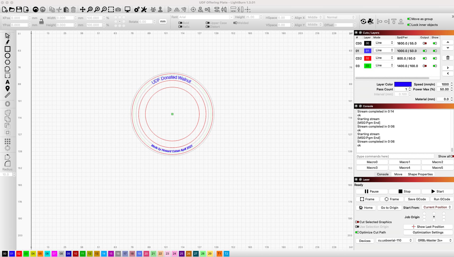 Preview correct but Text engraved Backwards - LightBurn Software ...