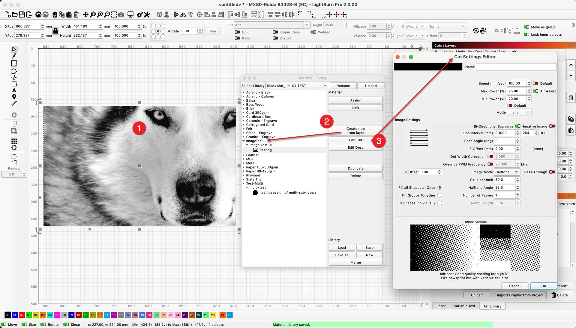 Material List-Assign Greyed out - LightBurn Software Questions ...