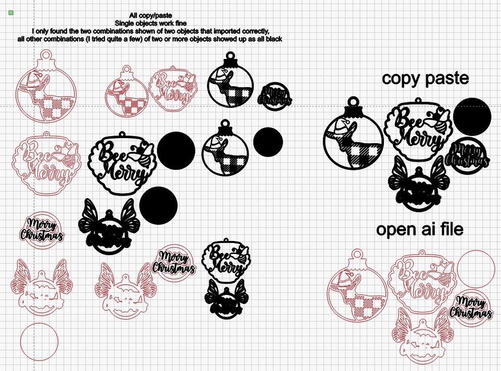 Adobe Illustrator Copy paste Not Importing Colors Correctly LightBurn Software ions 