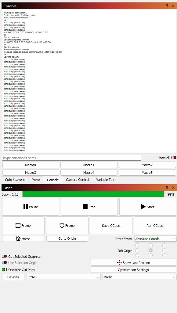 Connection problem or what? - LightBurn Software Questions - LightBurn Software Forum