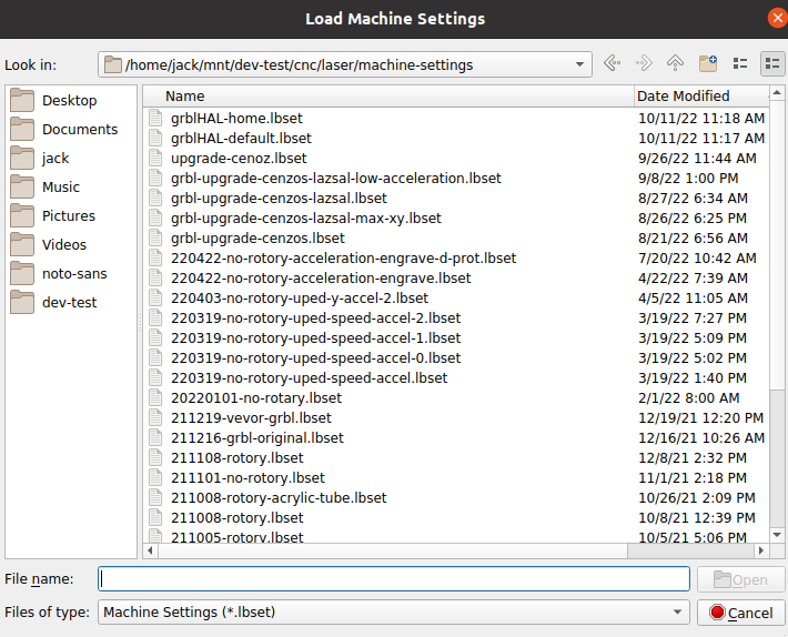 Can i save two rotarys and there setting (lightburn rotary setup test ...