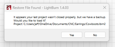 Bug report: New Window feature (duplicate) - OS Specific - LightBurn Software Forum