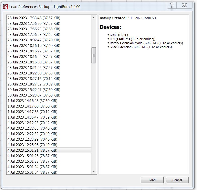 Drops Devices from the device list - LightBurn Software Questions - LightBurn Software Forum