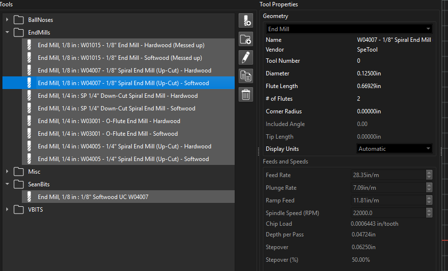 Feeds and Speeds Changing - MillMage Software Questions - LightBurn Software Forum