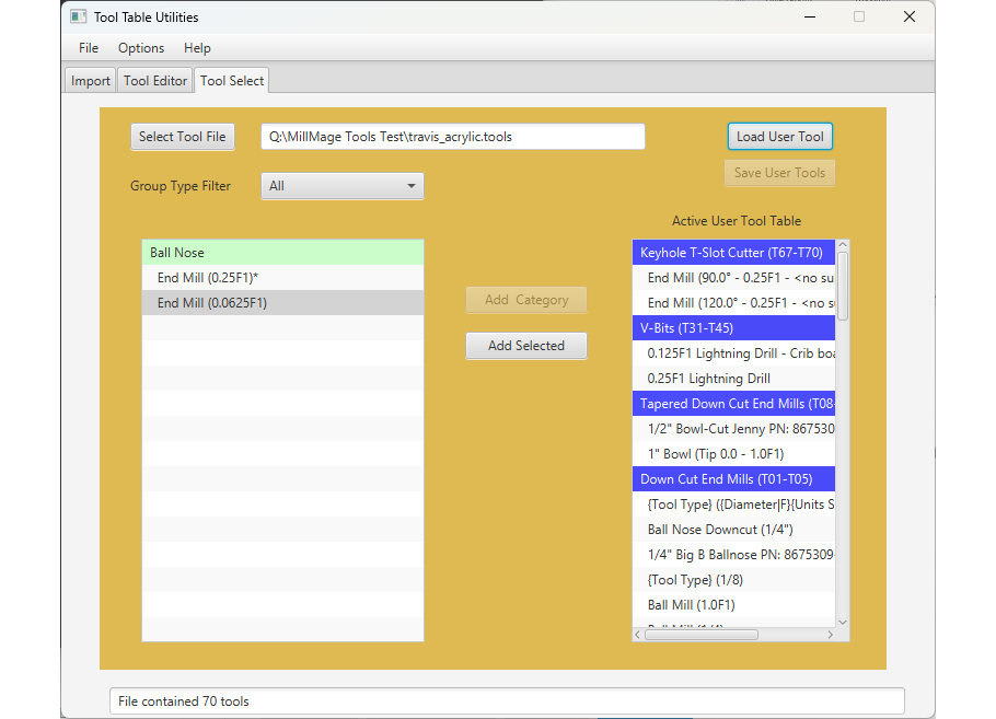Organizing the Tool Library - MillMage Software Questions - LightBurn Software Forum