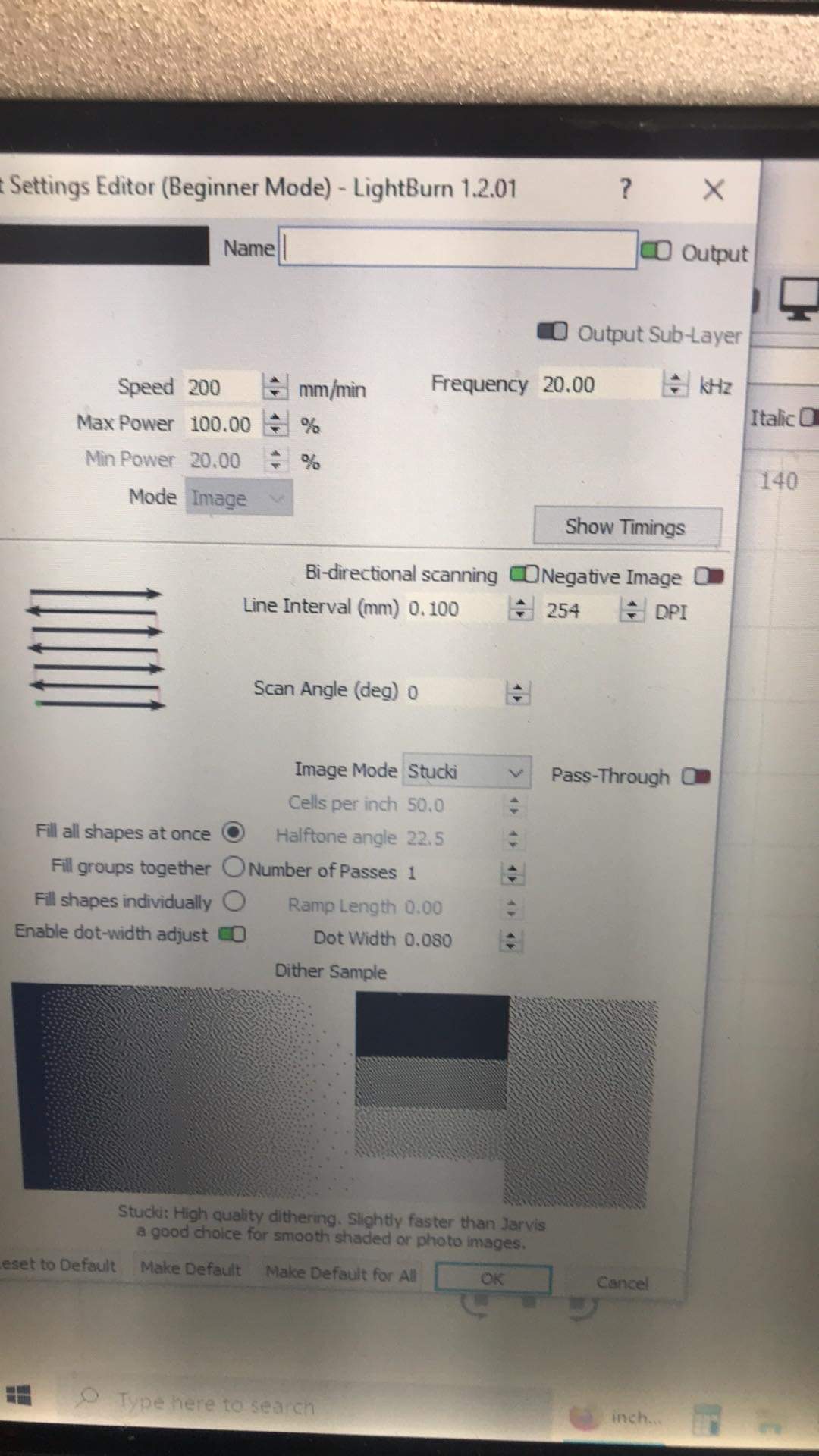 Laser Depth Adjustment LightBurn Software ions OFFICIAL 