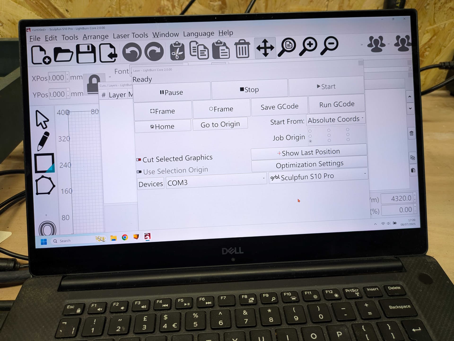 Screen Dispaly Scale Too Big - LightBurn Software Questions - LightBurn ...