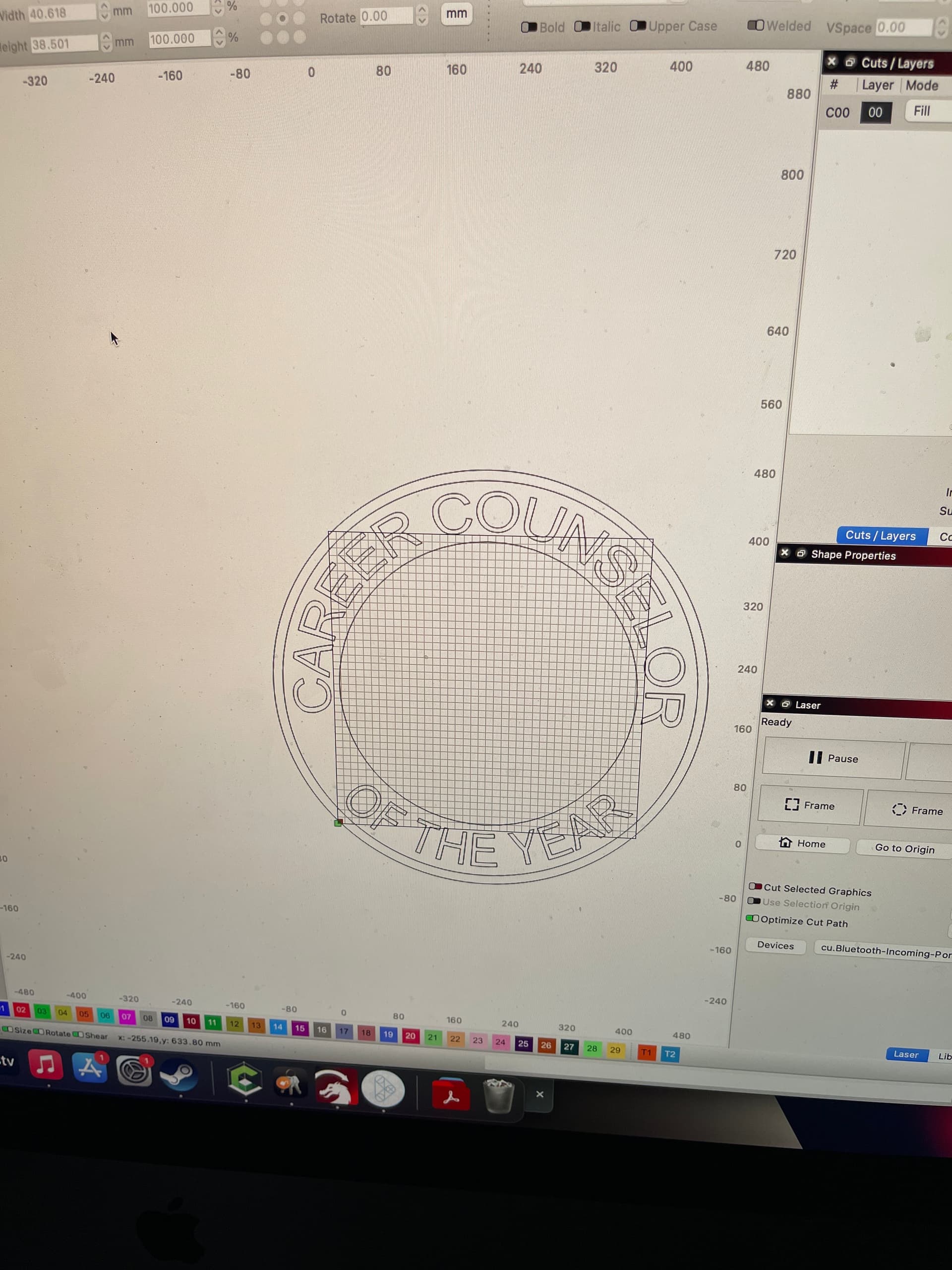 How To Cut Shapes To Fit Laser Work Area LightBurn Software ions OFFICIAL LightBurn 