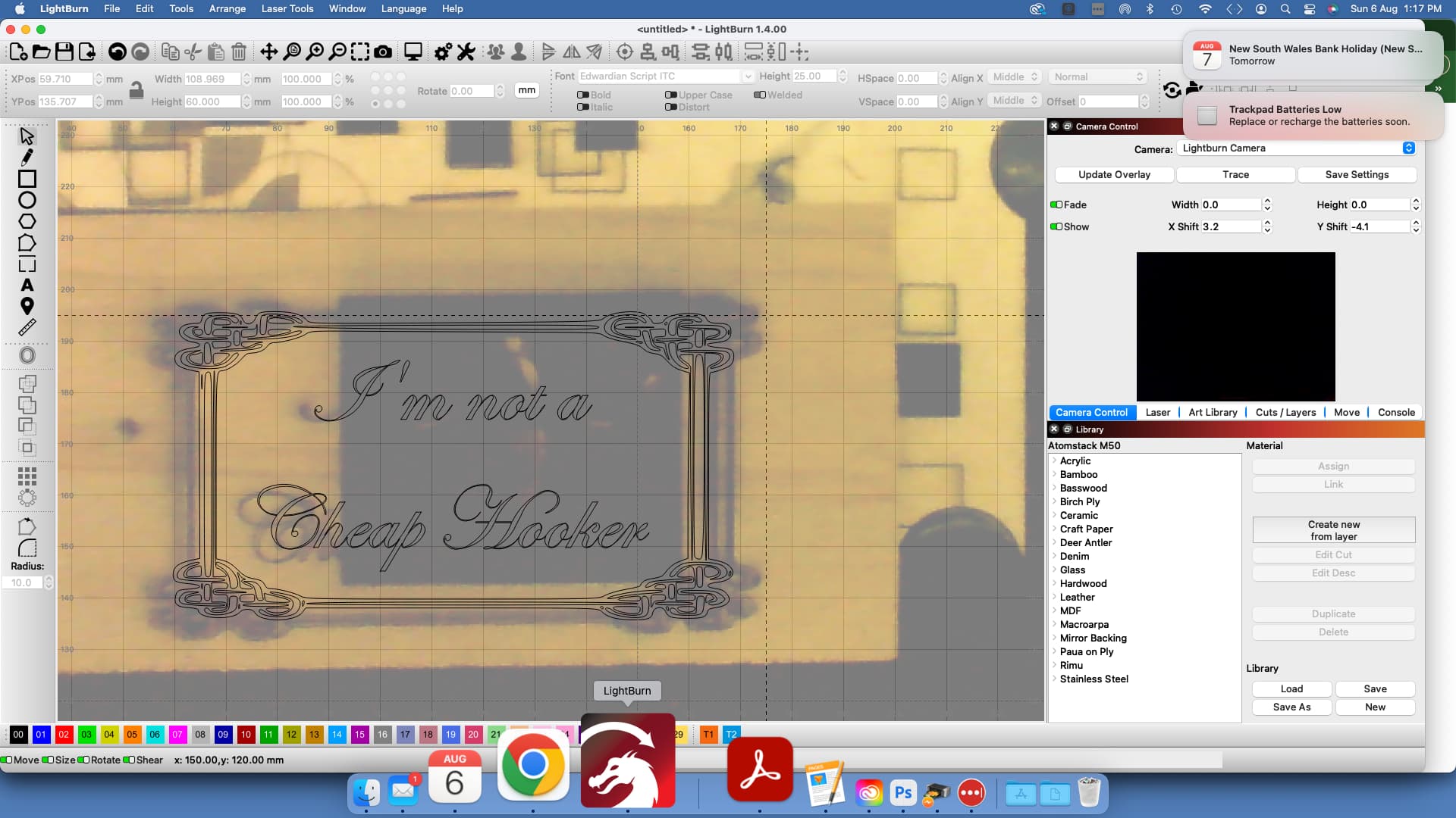 Output not to scale SOMETIMES - LightBurn Software Questions ...