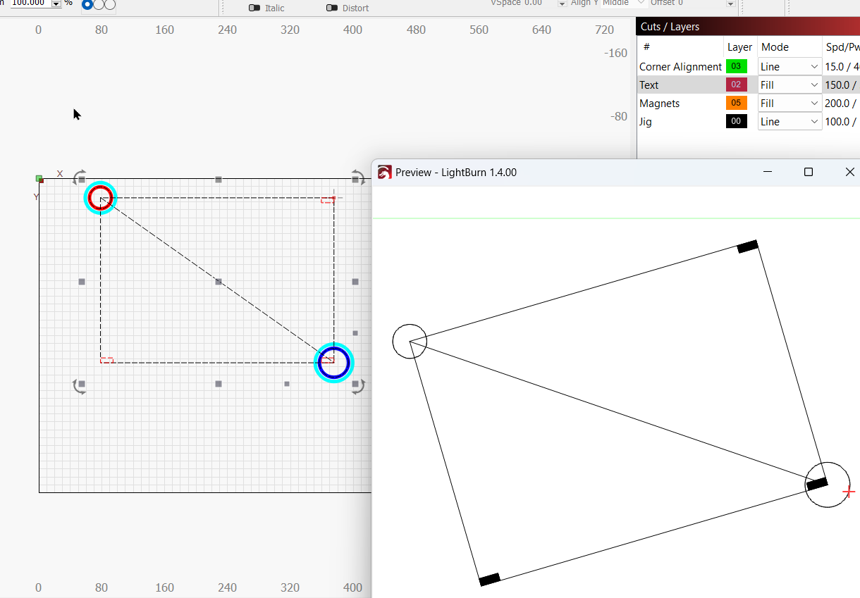 Perfect Alignment Producing Unaligned Cuts - LightBurn Software ...