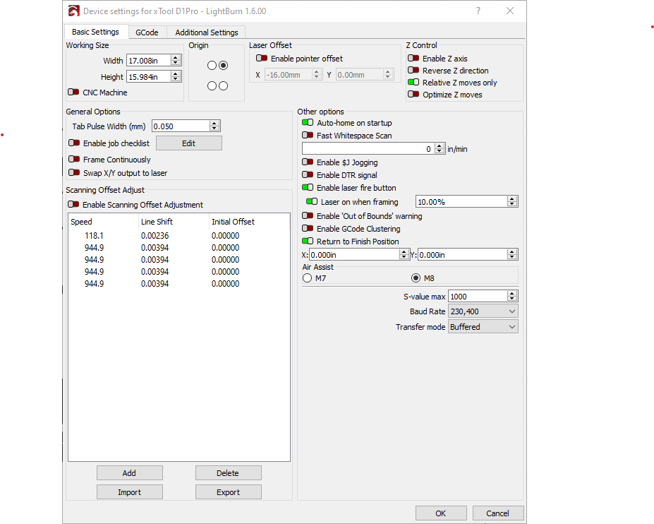 Laser Not Starting In Middle Of My Framing Lightburn Software Questions Lightburn Software Forum