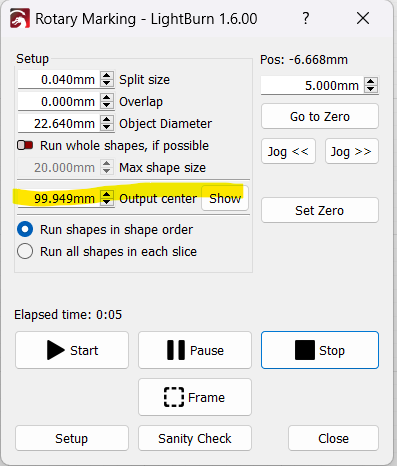 Rotary possible bug LB 1.6.00 - LightBurn Software Questions ...