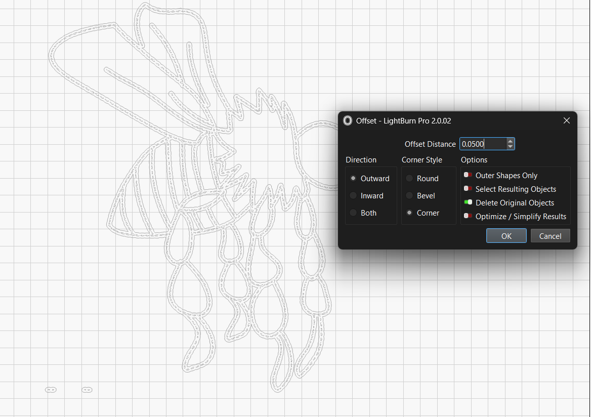 Converting lines to shapes for filling - doesn't seem to be working - LightBurn Software ...