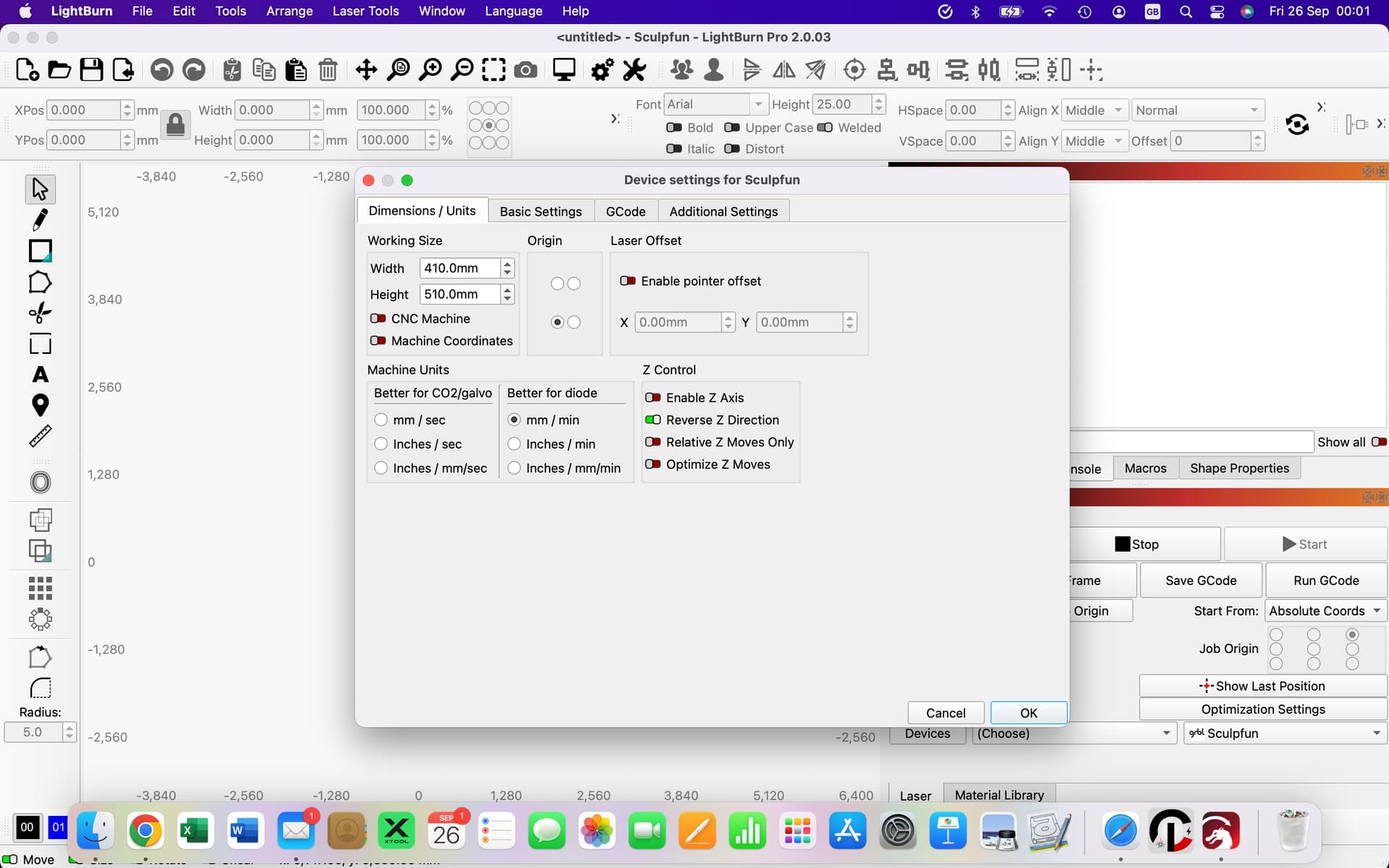 New to LightBurn: I have accidentally changed the view of my grid - LightBurn Software Questions ...