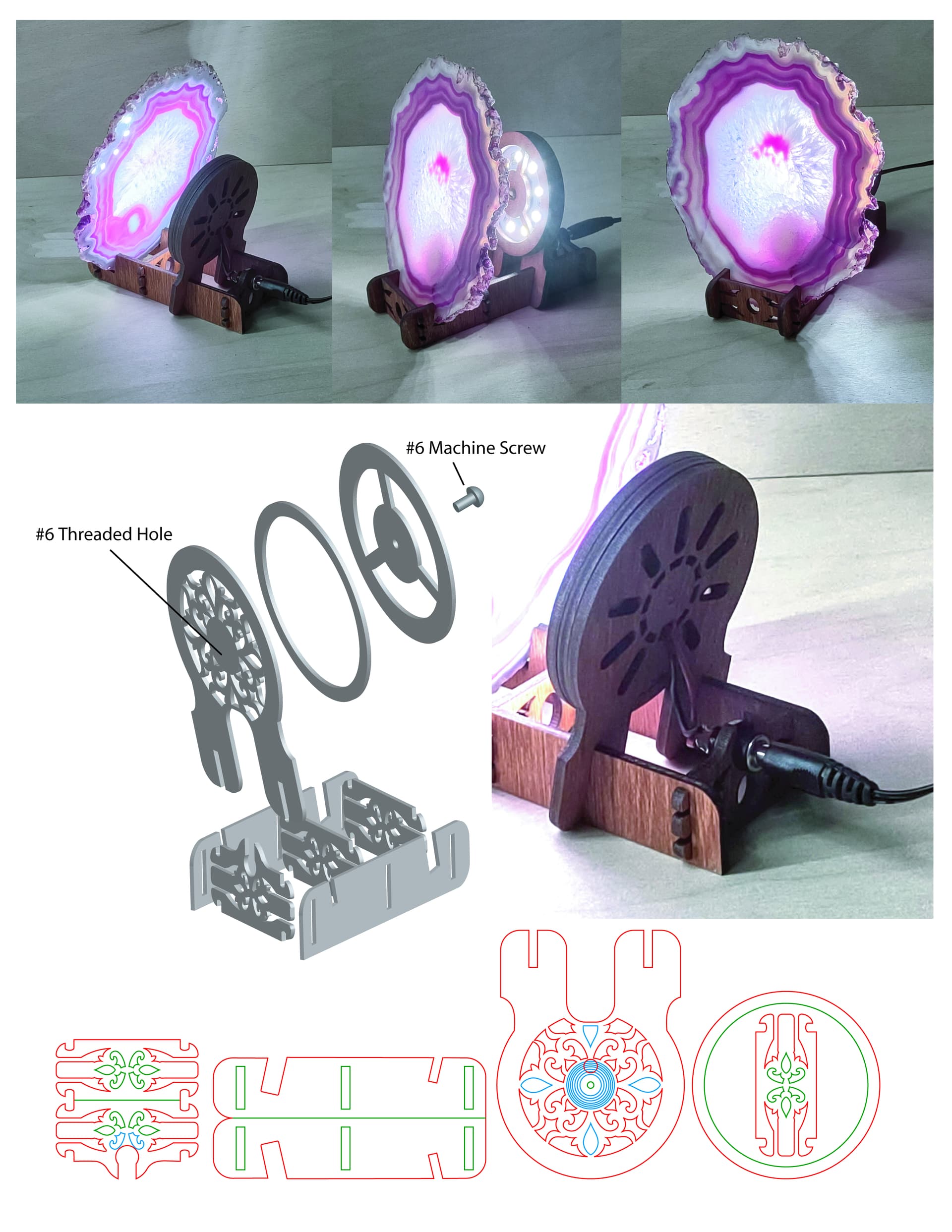 Agate LED back lighted display stand - Finished Creations - LightBurn ...