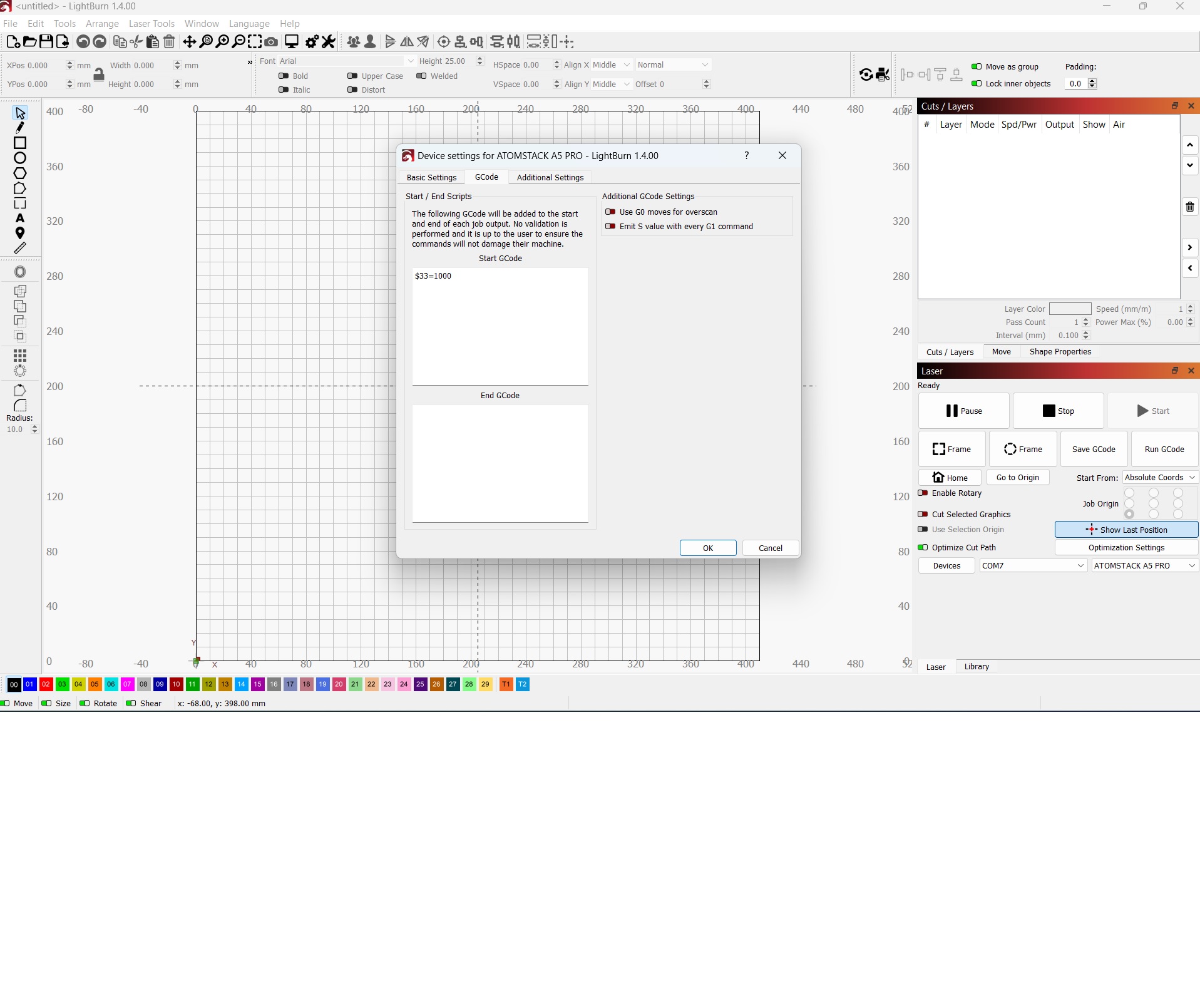 Cannot cut multiple shapes or letters after GRBL upgrade and adding ...