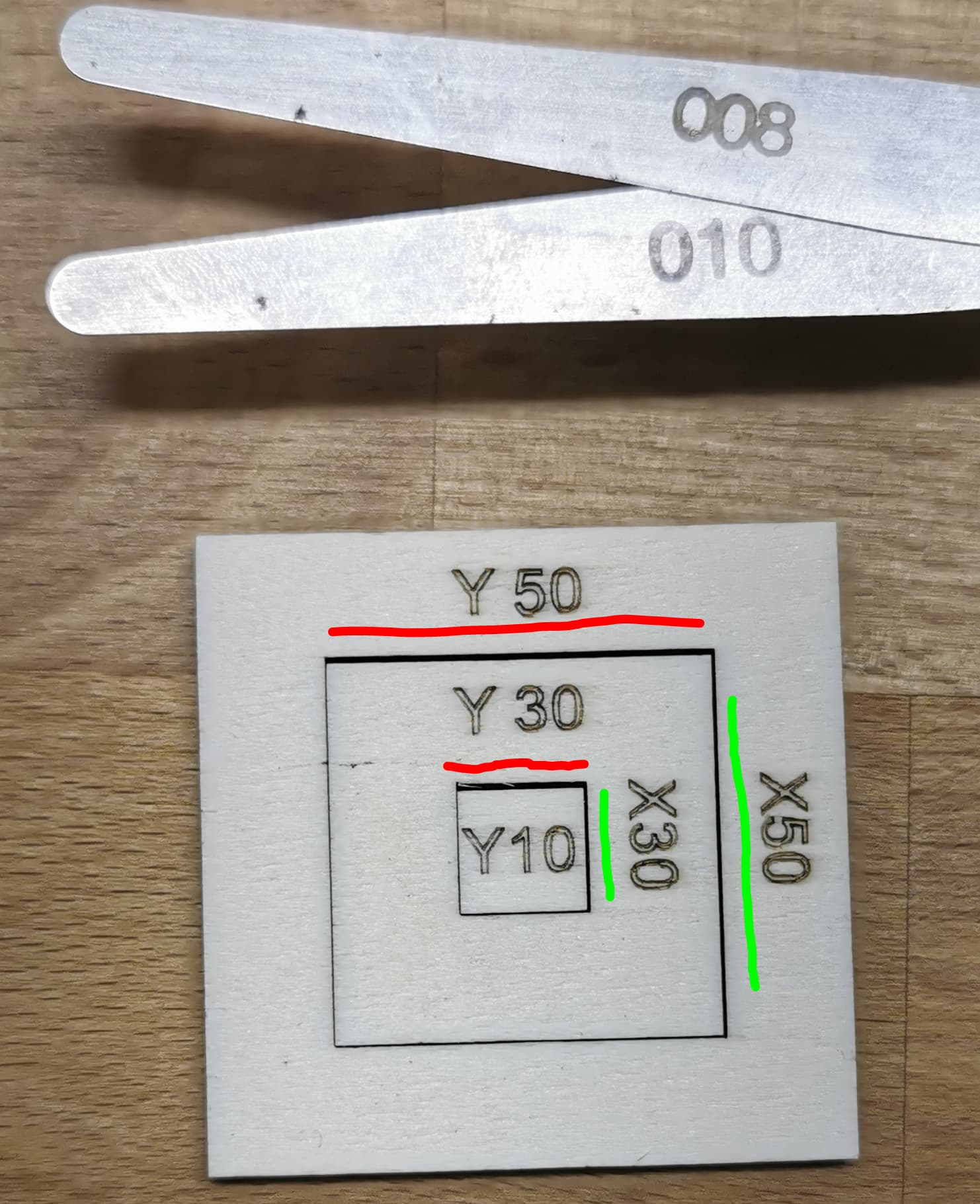 Is it possible to set up a separate cutting offset for X and Y ...