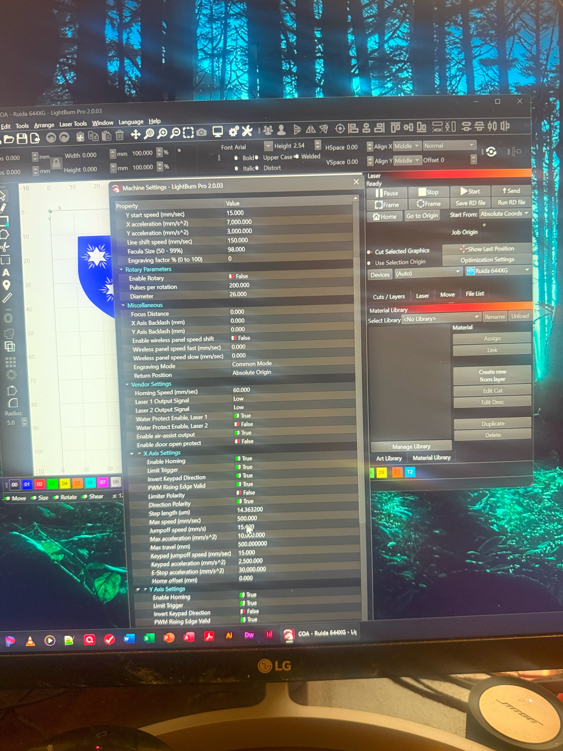 After running job the laser frezes - Ruida controllers - LightBurn ...