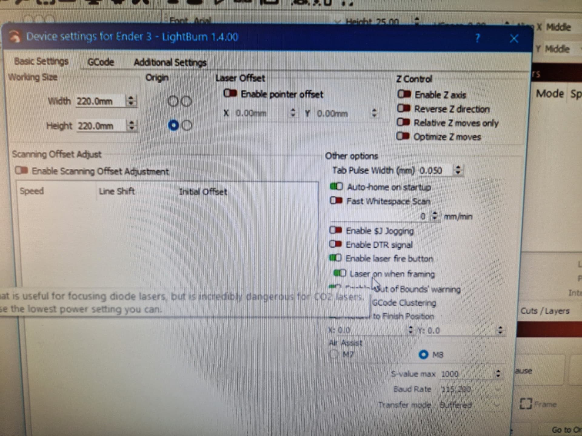 Ender 3 S1 CR module 5w - GRBL - LightBurn Software Forum Ender 3 S1 CR module 5w - GRBL - LightBurn Software Forum