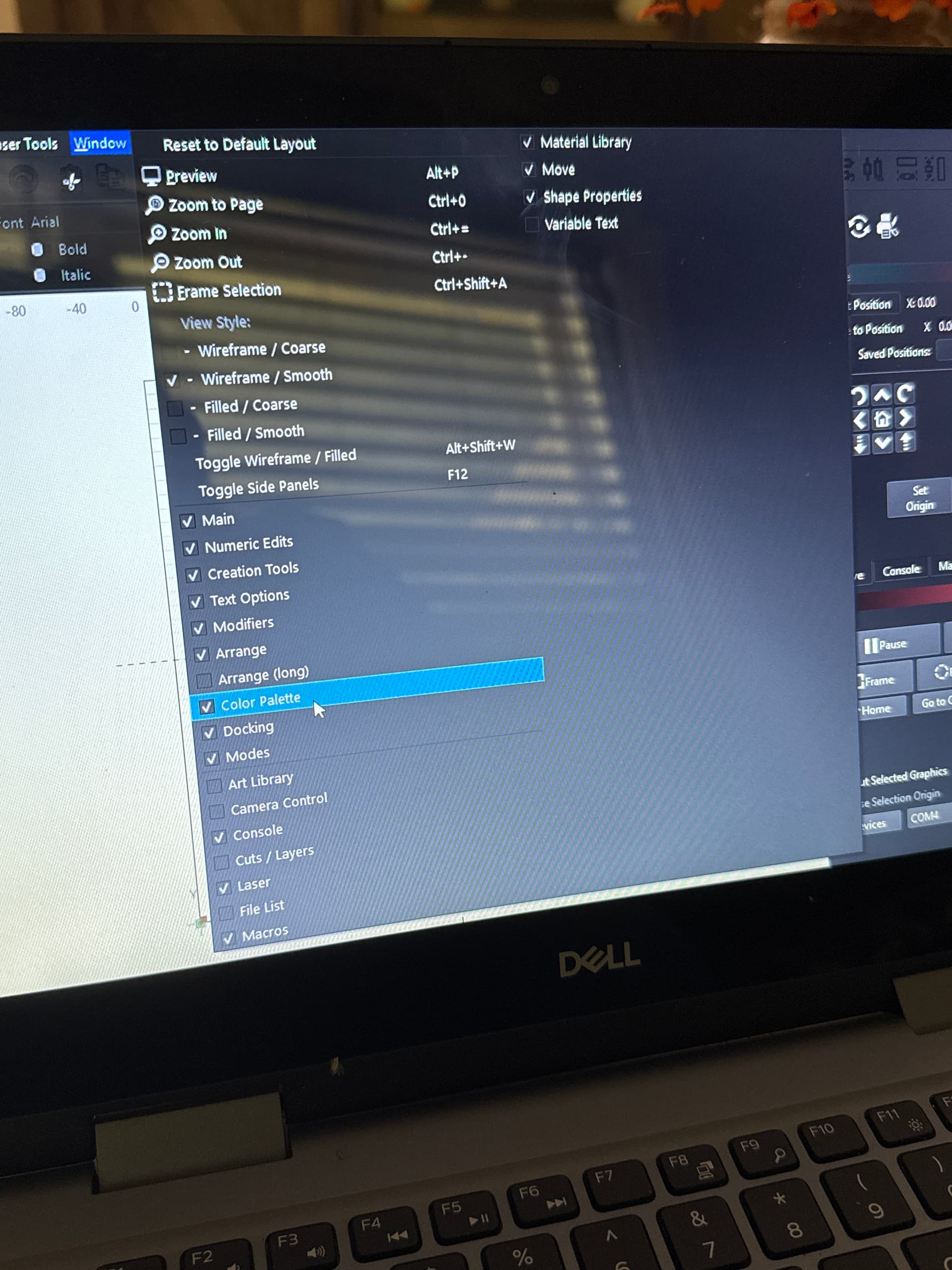 Cannot maximize or minimize light burn. Also color pallet is checked by ...