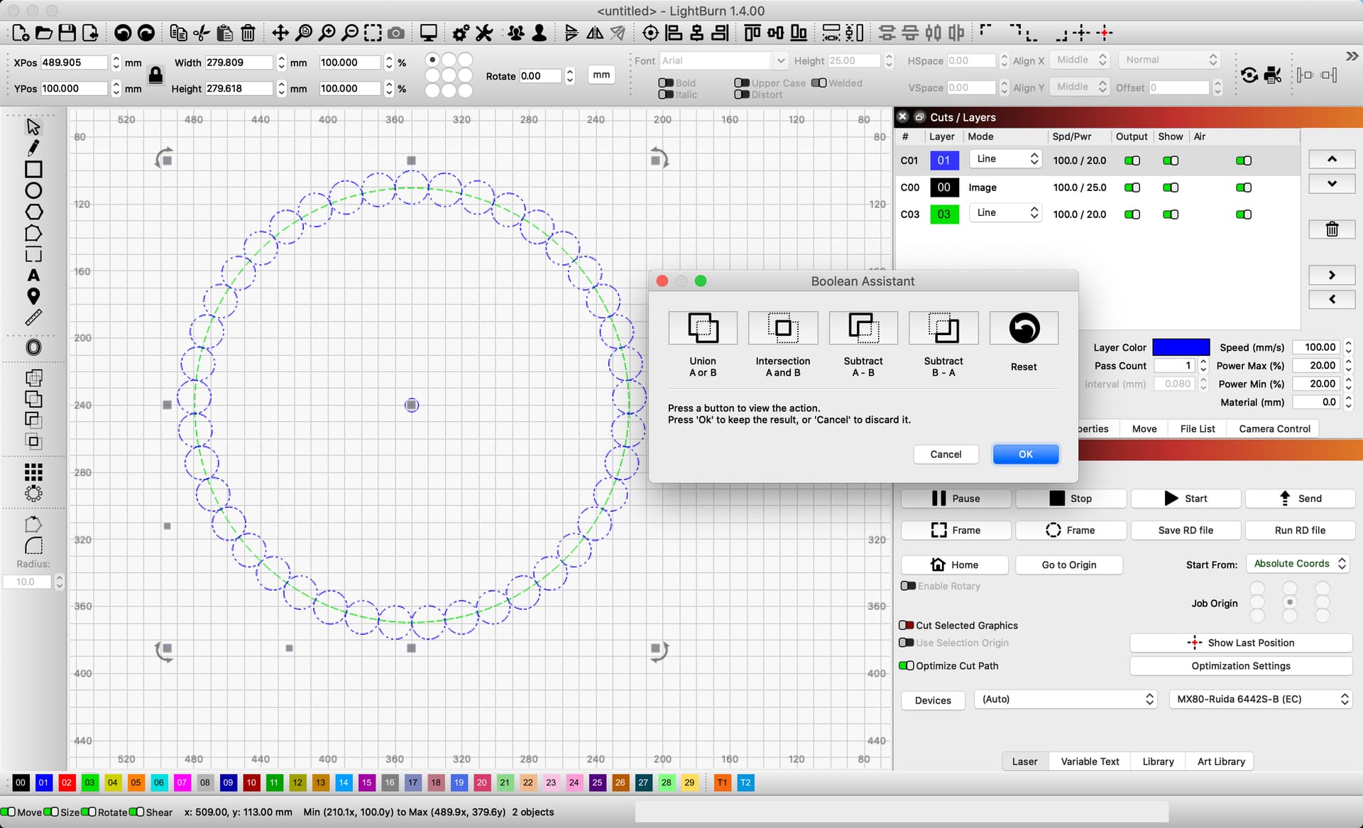 How to scallop edge of circle all around - LightBurn Software Questions - LightBurn Software Forum